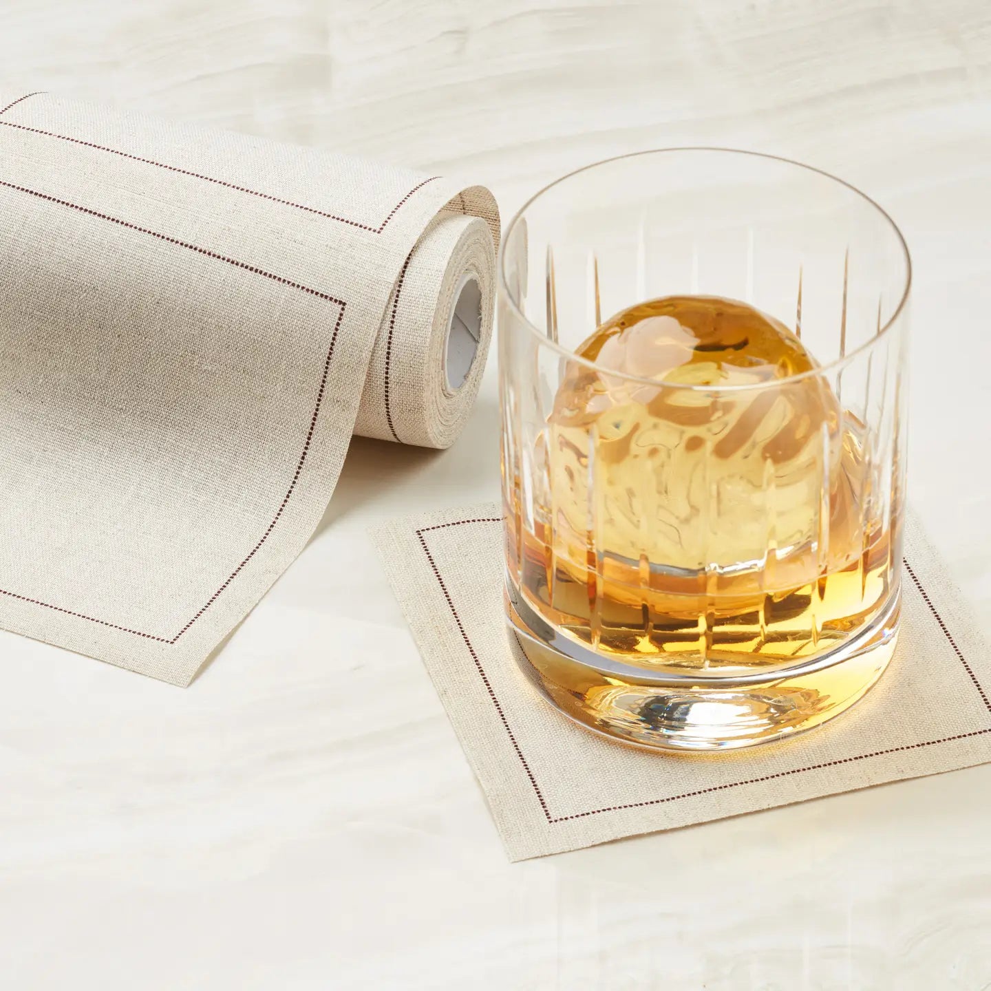 Natural Linen Cocktail Napkin Roll – Gourmet & Co. Home