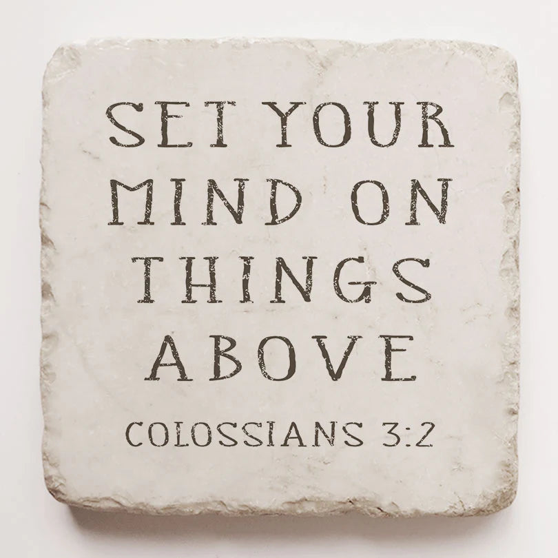 Colossians 3:2 Scripture Stone, Twelve Stone Art – Gourmet & Co. Home