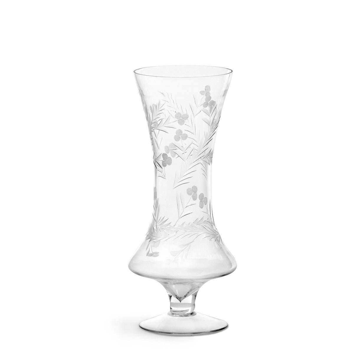 Zelda Etched Glass Vase Small – Gourmet & Co. Home