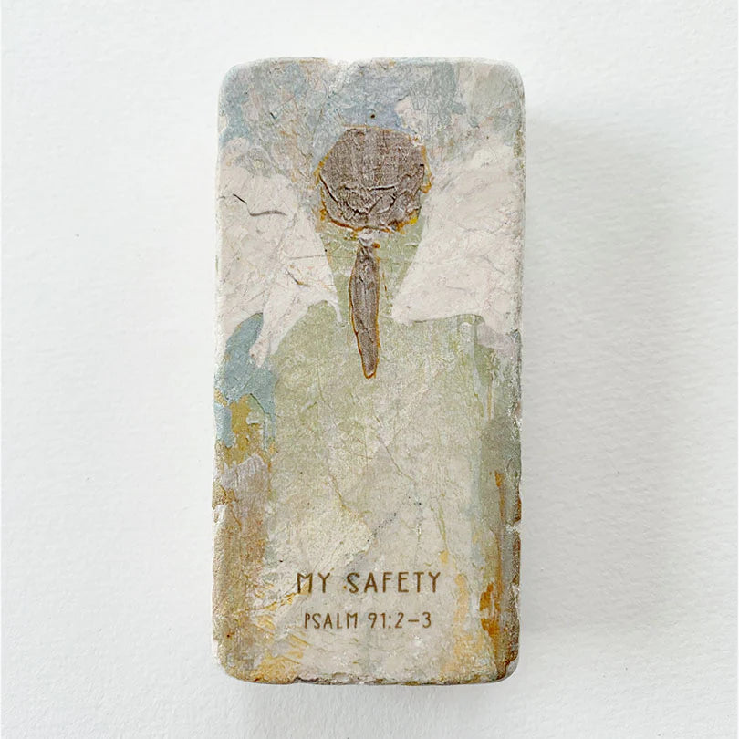 Twelve Stone Art Scripture Stone My Safety Half Block Vertical ...