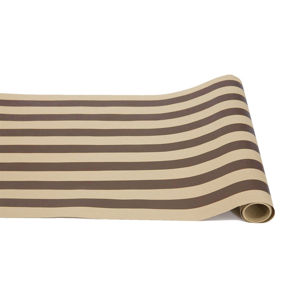 Kraft Brown Classic Stripe Paper Table Runner – Gourmet & Co. Home